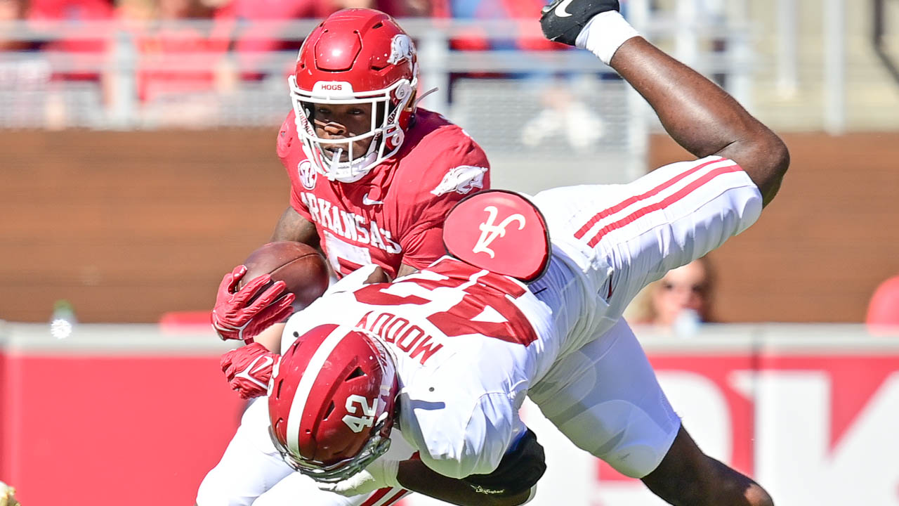 Razorbacks' Dalton Wagner, Raheim Sanders after loss to Alabama » Hit ...