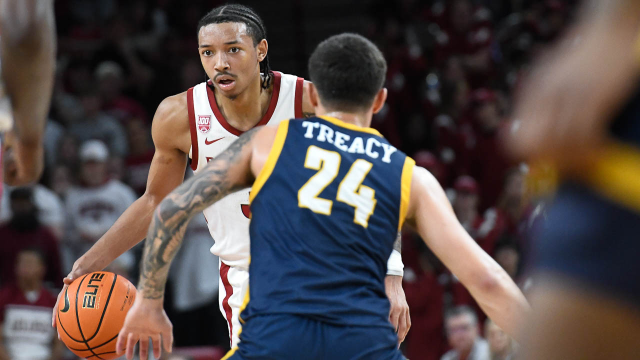 WATCH: Hogs' Nick Smith on playing in North Little Rock for first time ...