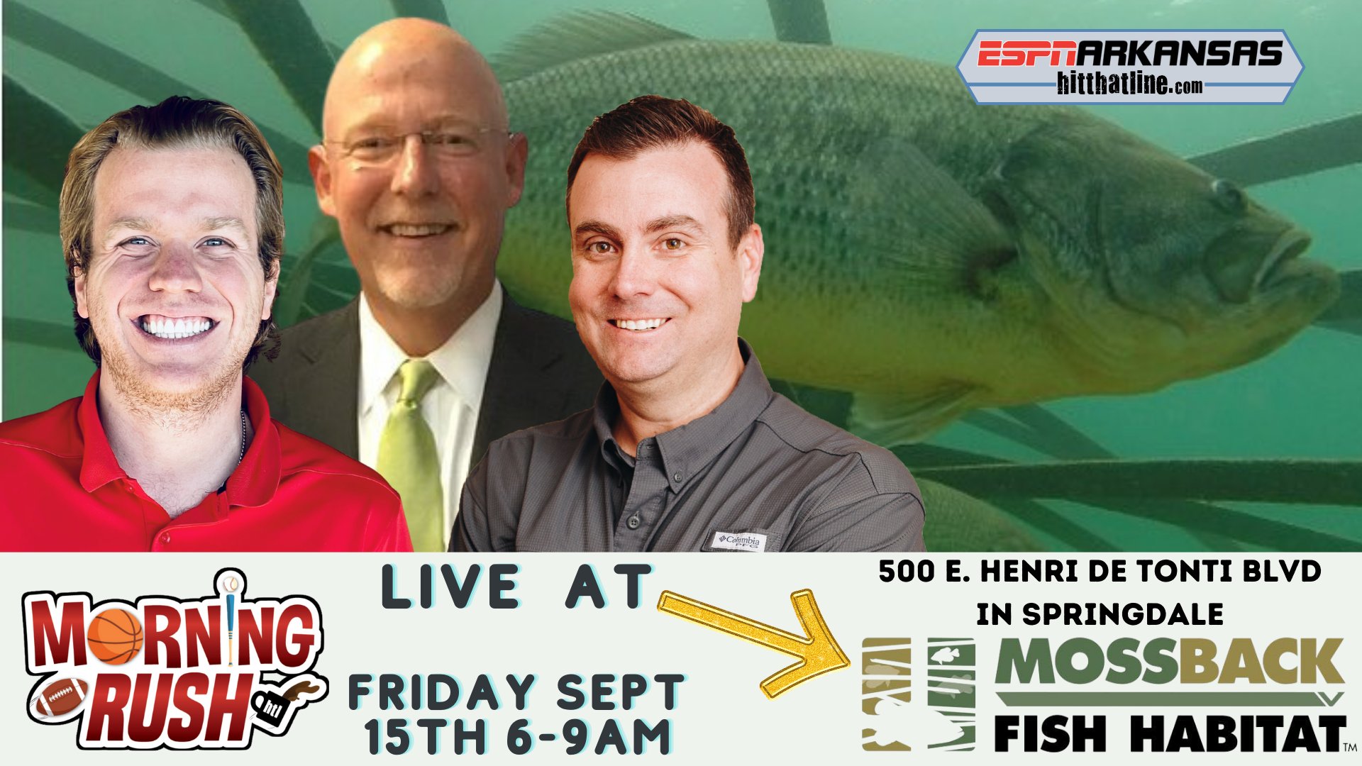 The Morning Rush is LIVE from Mossback Fish Habitat in Tonitown » Hit ...